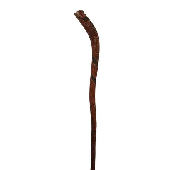 Handmade | Other | Wooden Snake Japenese Walking Stick Hand Painted 46 ...